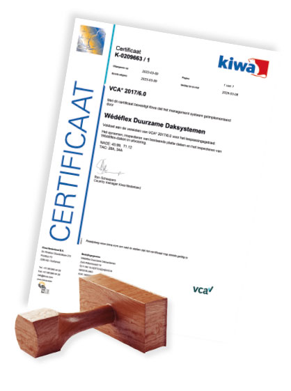 VCA-certificaat voor Wédéflex! - Wédéflex